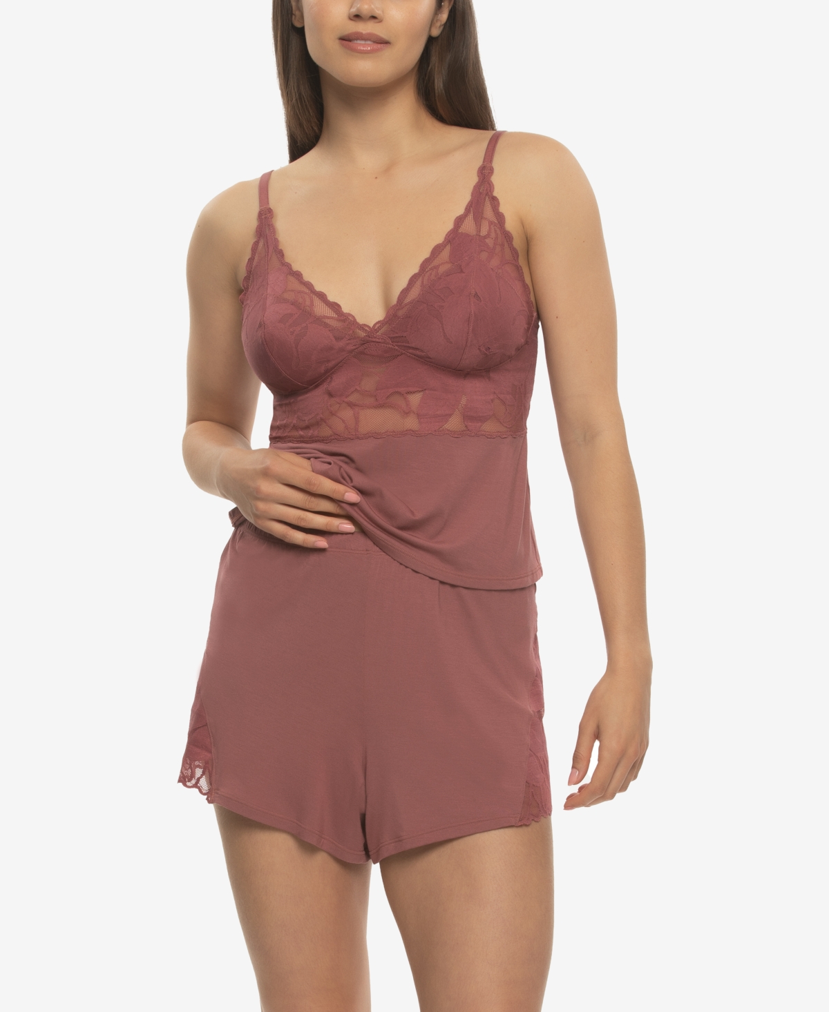 Click here for Felina Womens Annalisa Modal and Lace Shorts and C... prices