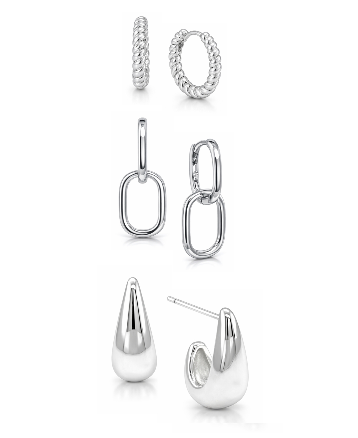 Click here for And Now This Oblong Post + J Hoop+ Hinge Hoop Earr... prices
