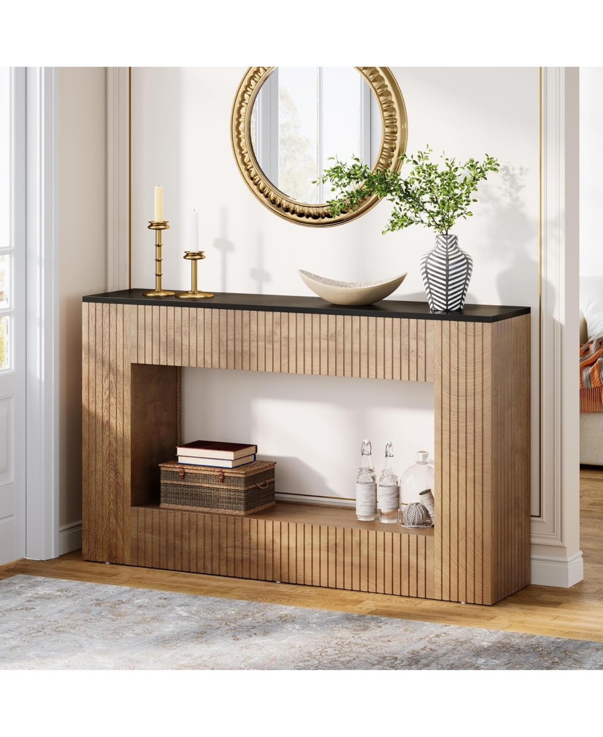 Click here for Tribesigns Modern Console Table  55-Inch Wood Entr... prices