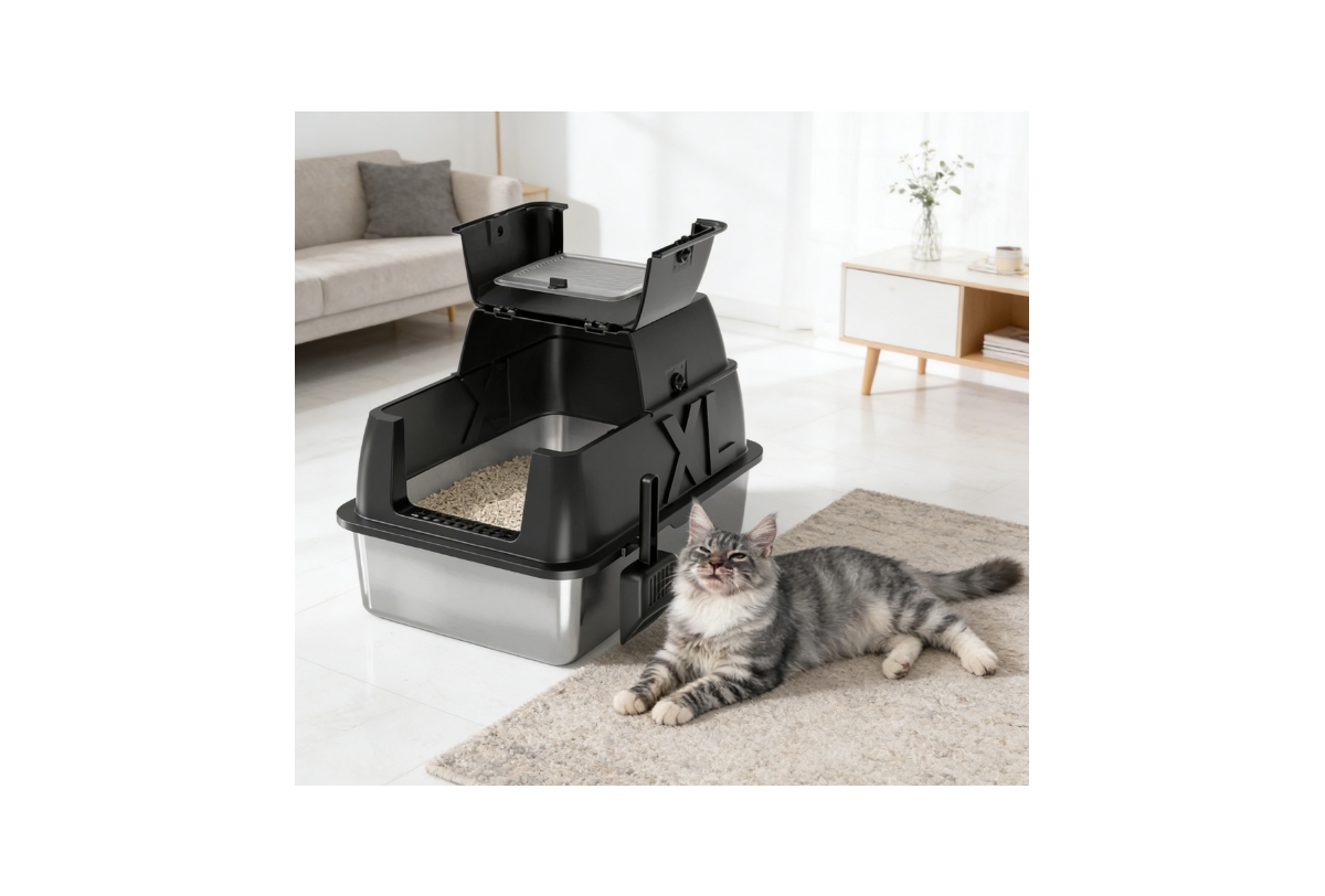 Click here for Zeus and Ruta Stainless Steel Cat Litter Box with... prices