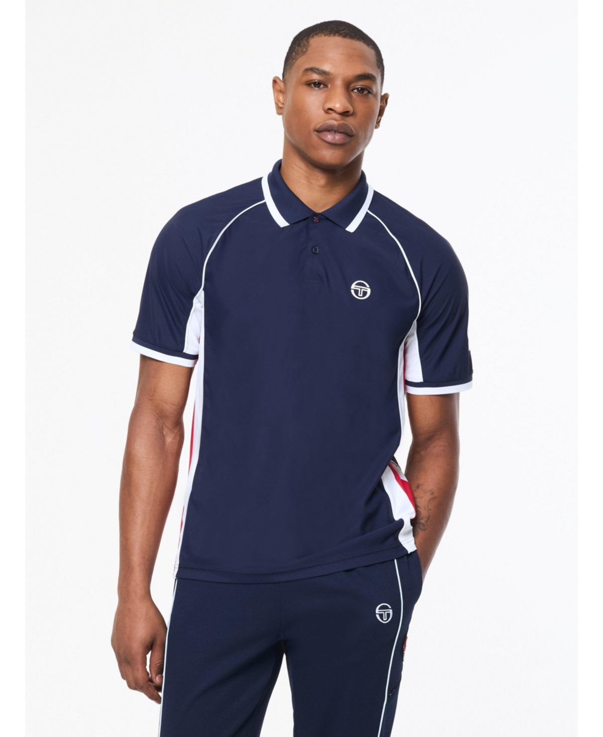 Click here for Sergio Tacchini Mens Macchina Polo - Maritime blue prices