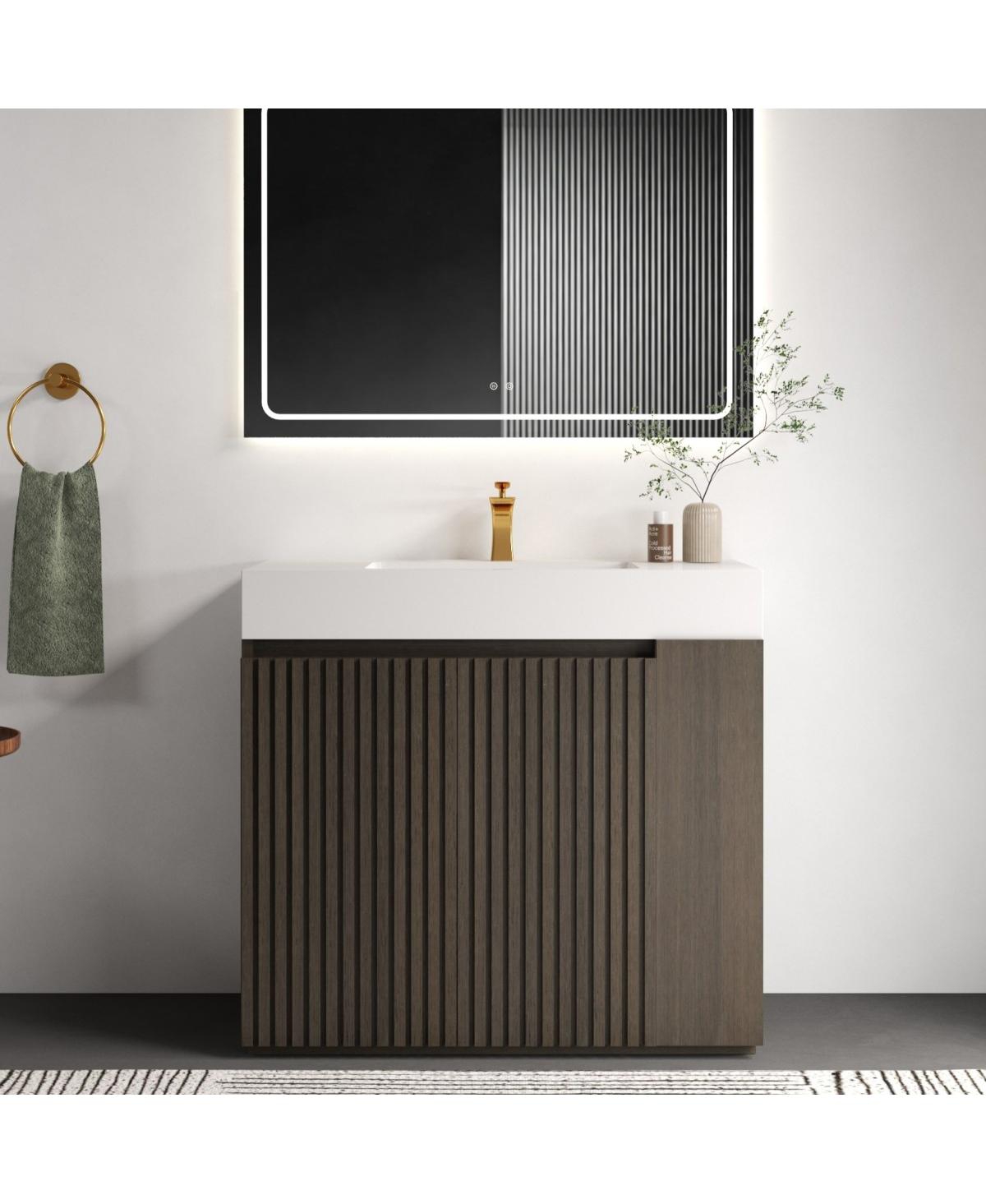 Click here for Sillysis Modern Bathroom Vanity with Quartz Sink... prices