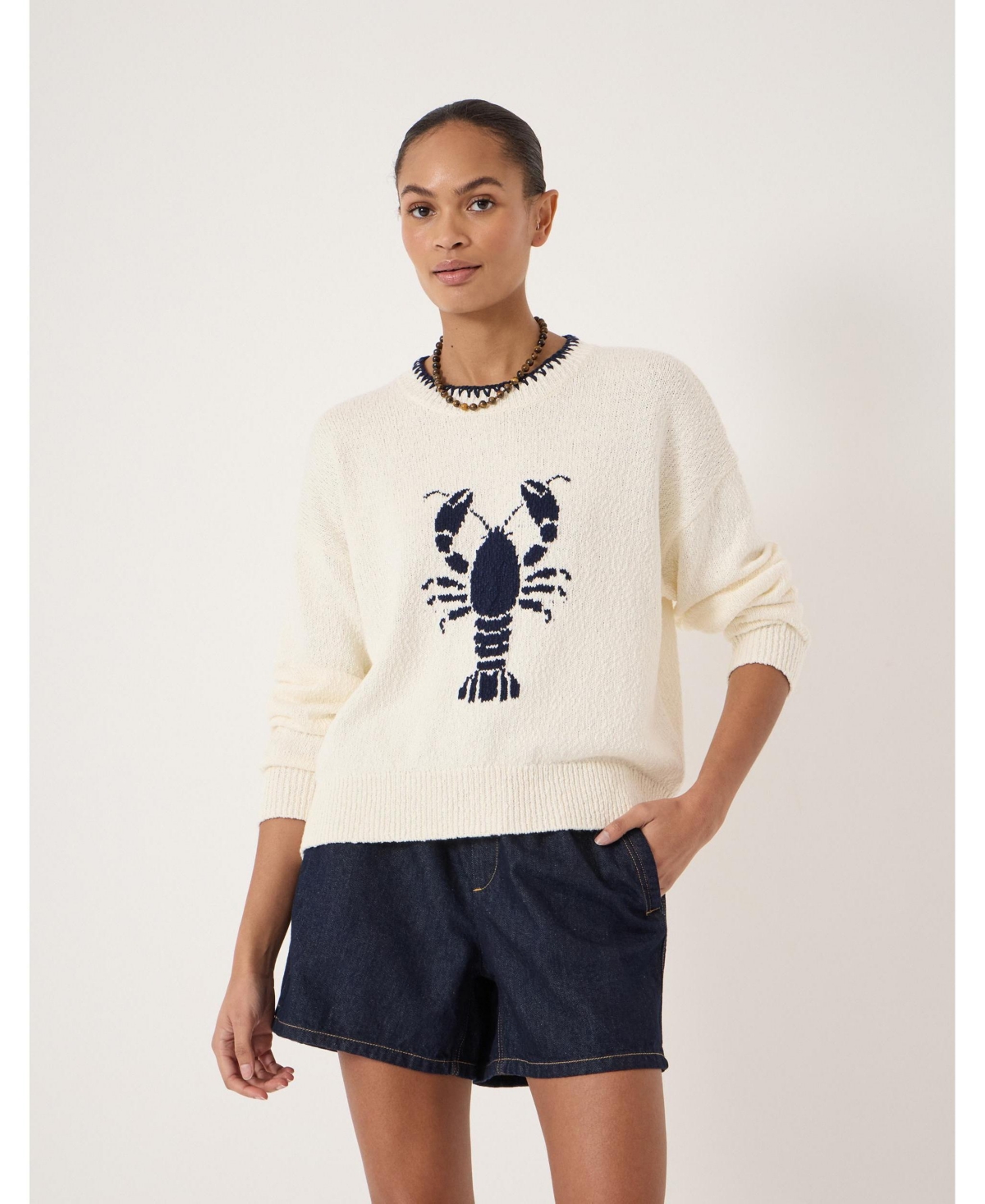 Click here for Hush Womens Hallie Crew Neck Lobster Graphic Sweat... prices