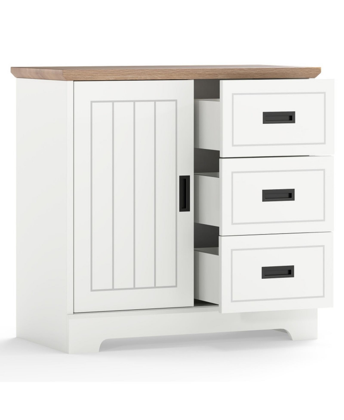 Click here for Gouun Farmhouse Sideboard Buffet Cabinet with Slid... prices