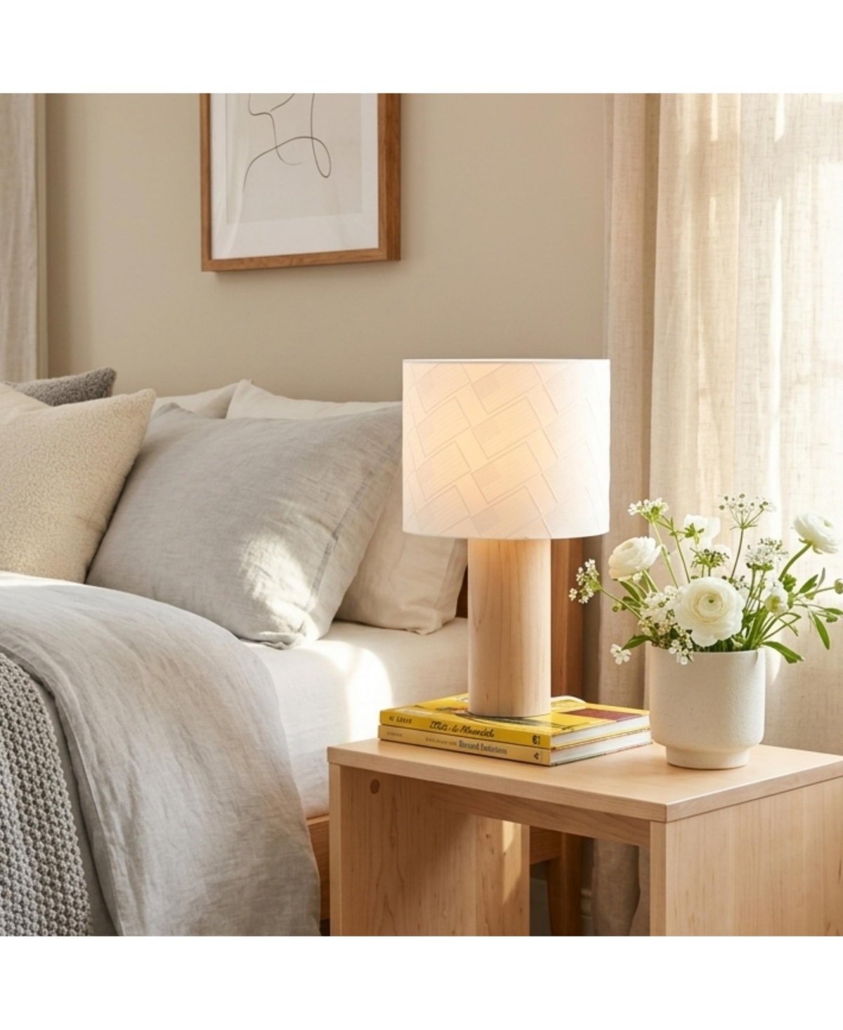 Click here for Decent Living Wooden Maple Table Lamp - Usa Flag -... prices