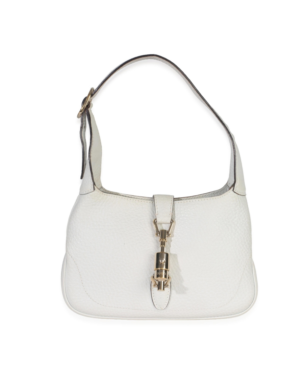 Click here for Pre-Owned Gucci White Grained Leather Small Jackie... prices