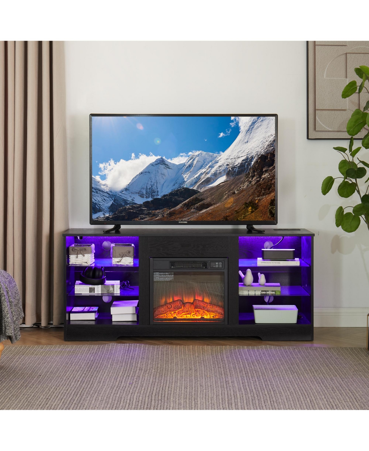 Click here for Rainsken 58" Electric Fireplace Tv Stand  Led... prices