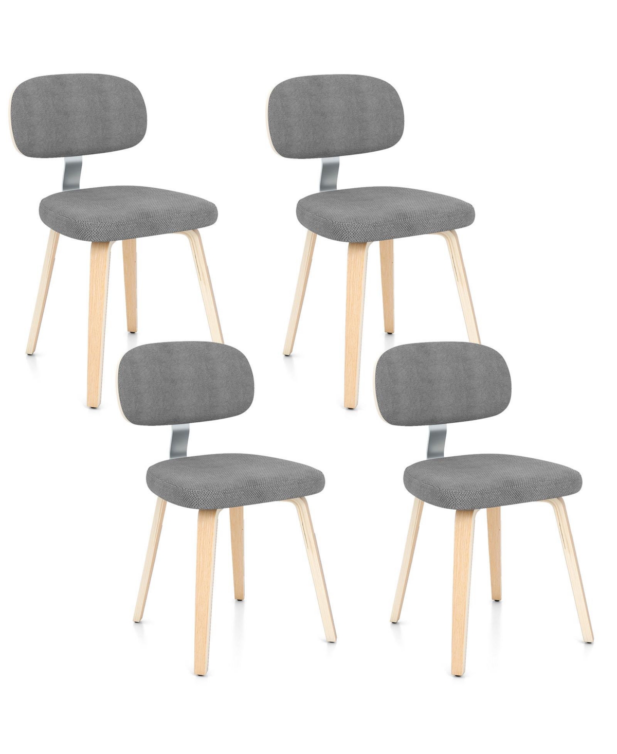 Click here for Gymax Dining Chairs Set of 4 w/Curved Backrest Pad... prices