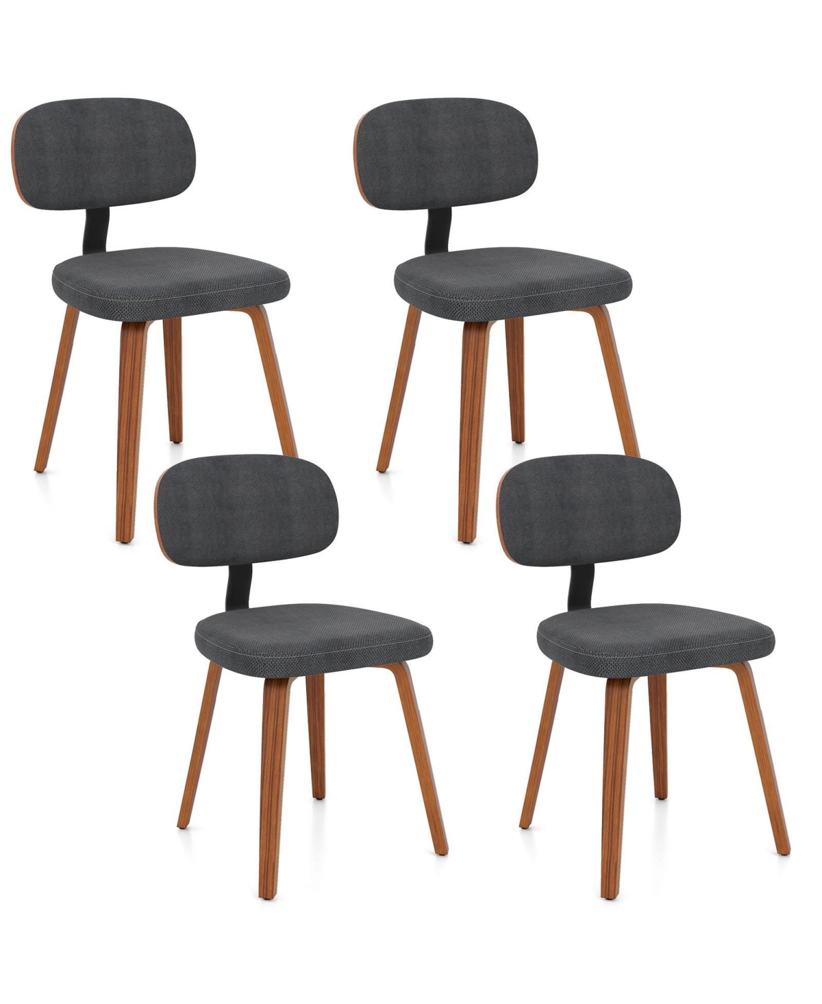 Click here for Gymax Dining Chairs Set of 4 w/Curved Backrest Pad... prices
