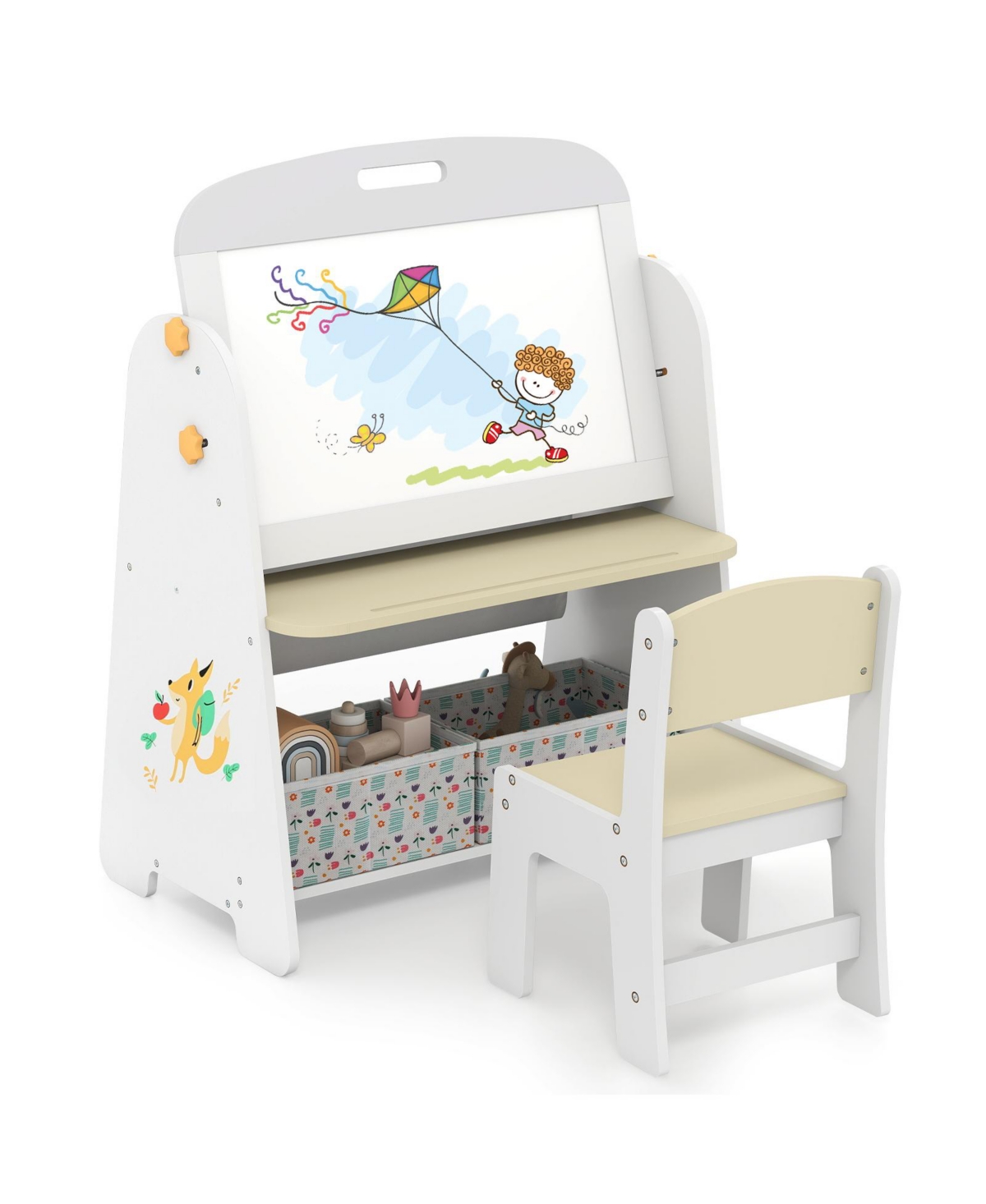 Click here for Slickblue 4-in-1 Kids Art Easel Table and Chair Se... prices