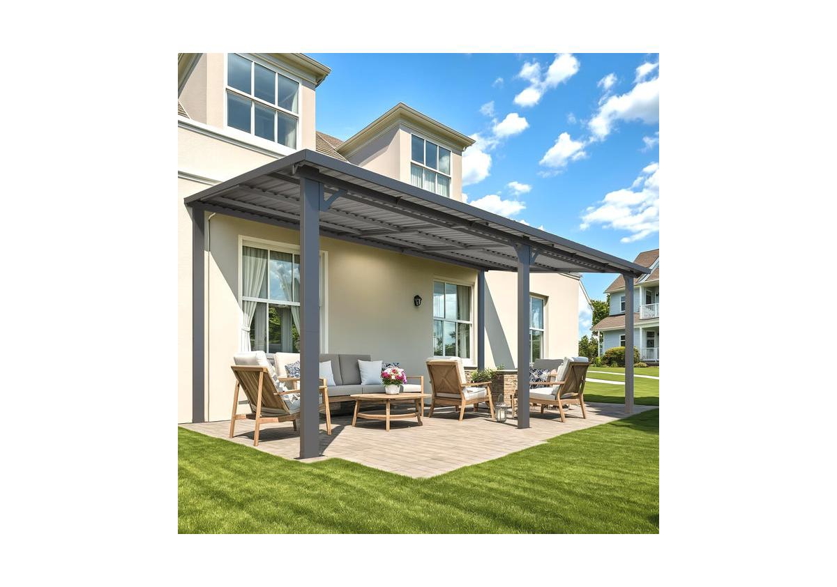 Click here for Aecojoy 16X10 Hardtop Gazebo Outdoor Pergola Lean... prices