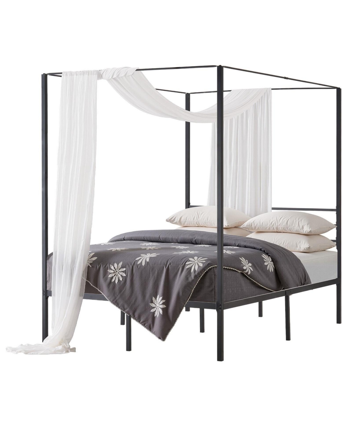 Click here for Sugift Full Size Canopy Bed Frame  Metal  Heavy Du... prices