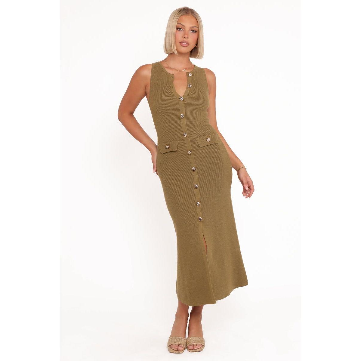 Click here for Petal and Pup Womens Aspen Button Up Knit Dress -... prices