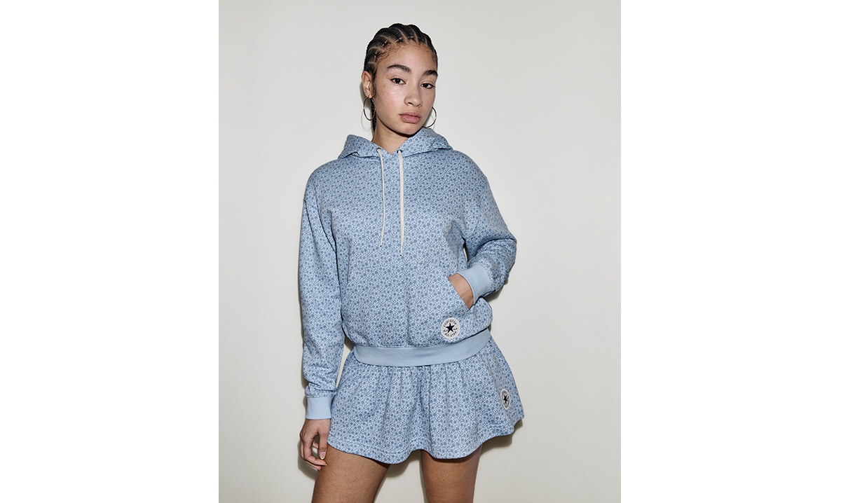 Click here for Converse Womens Chuck Floral Hoodie - Clear skies prices