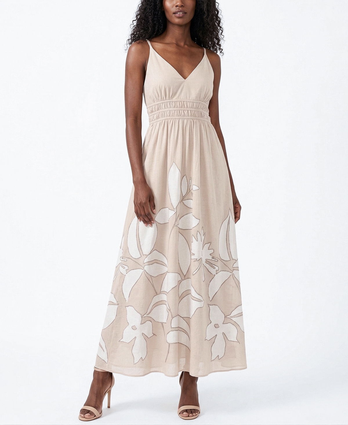 Click here for Taylor Womens Floral V-Neck Tiered A-Line Dress -... prices