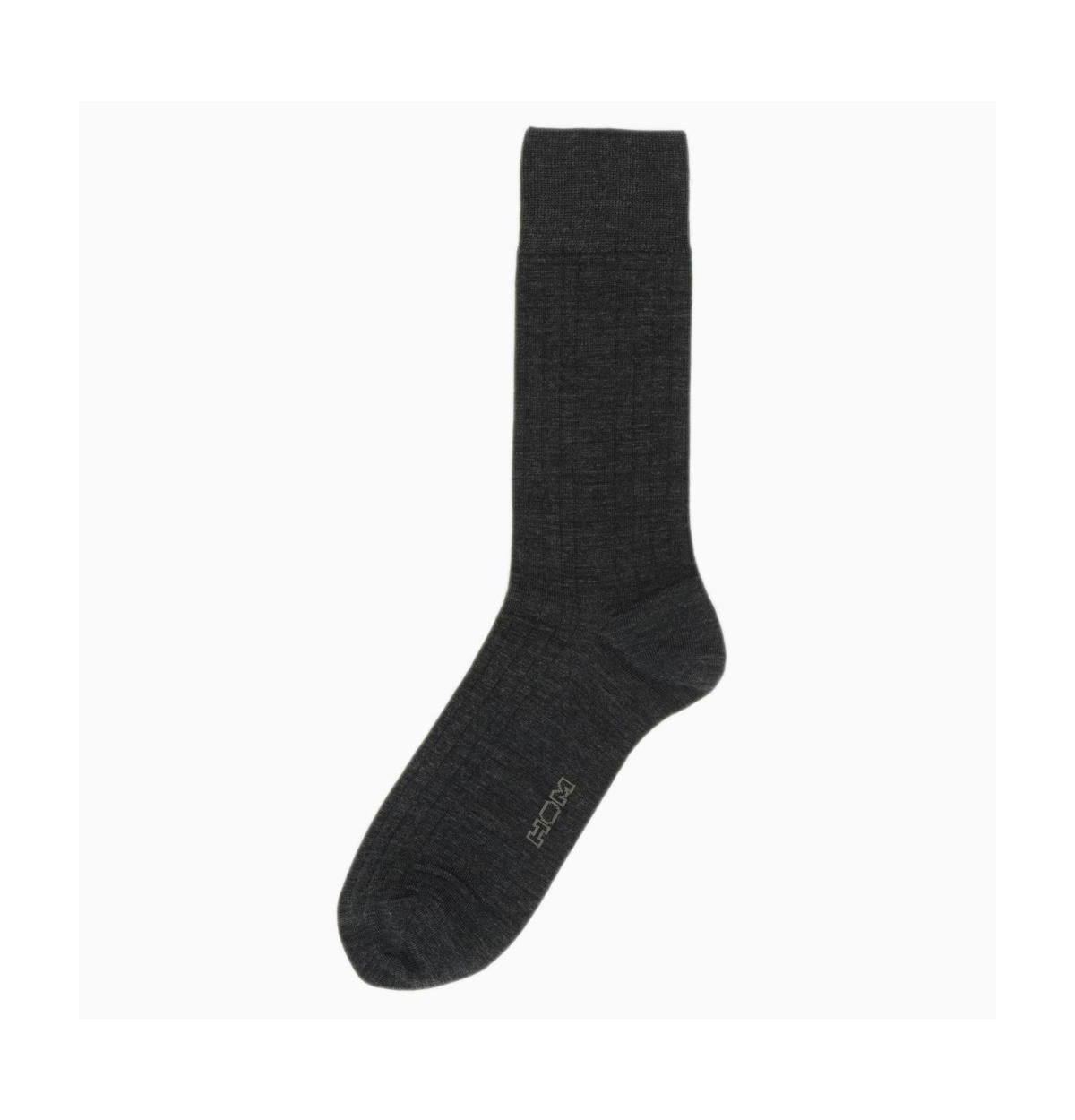 Click here for Hom Mens Laine Coton One Size Socks - Dark Grey prices