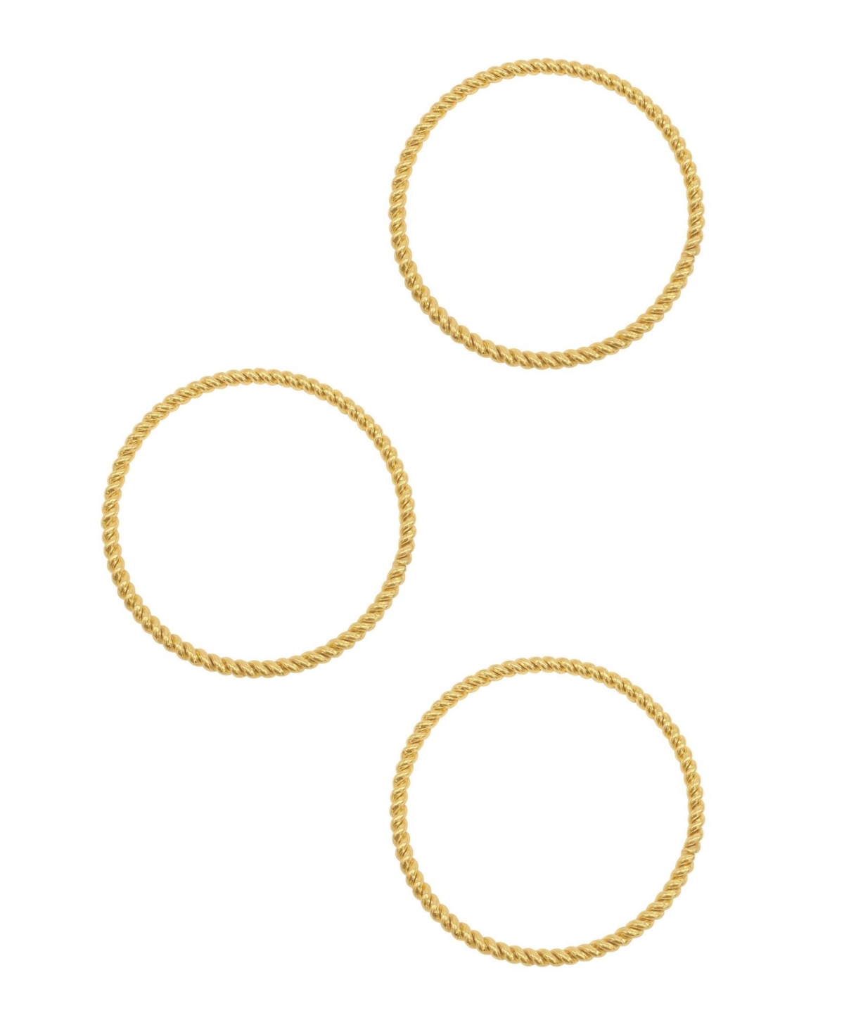 Click here for Adornia Gold 3-Piece Rope Bangle Bracelet Set - Go... prices