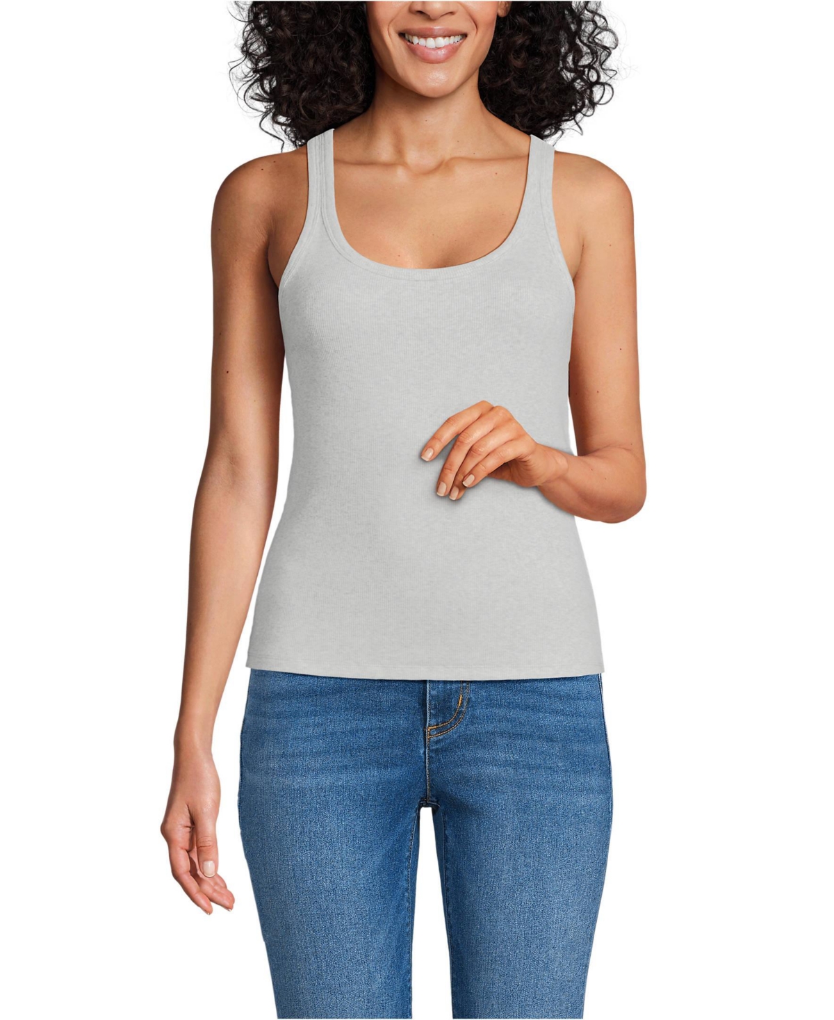 Click here for Lands End Womens Micro Rib Go-To Layering Tank - S... prices