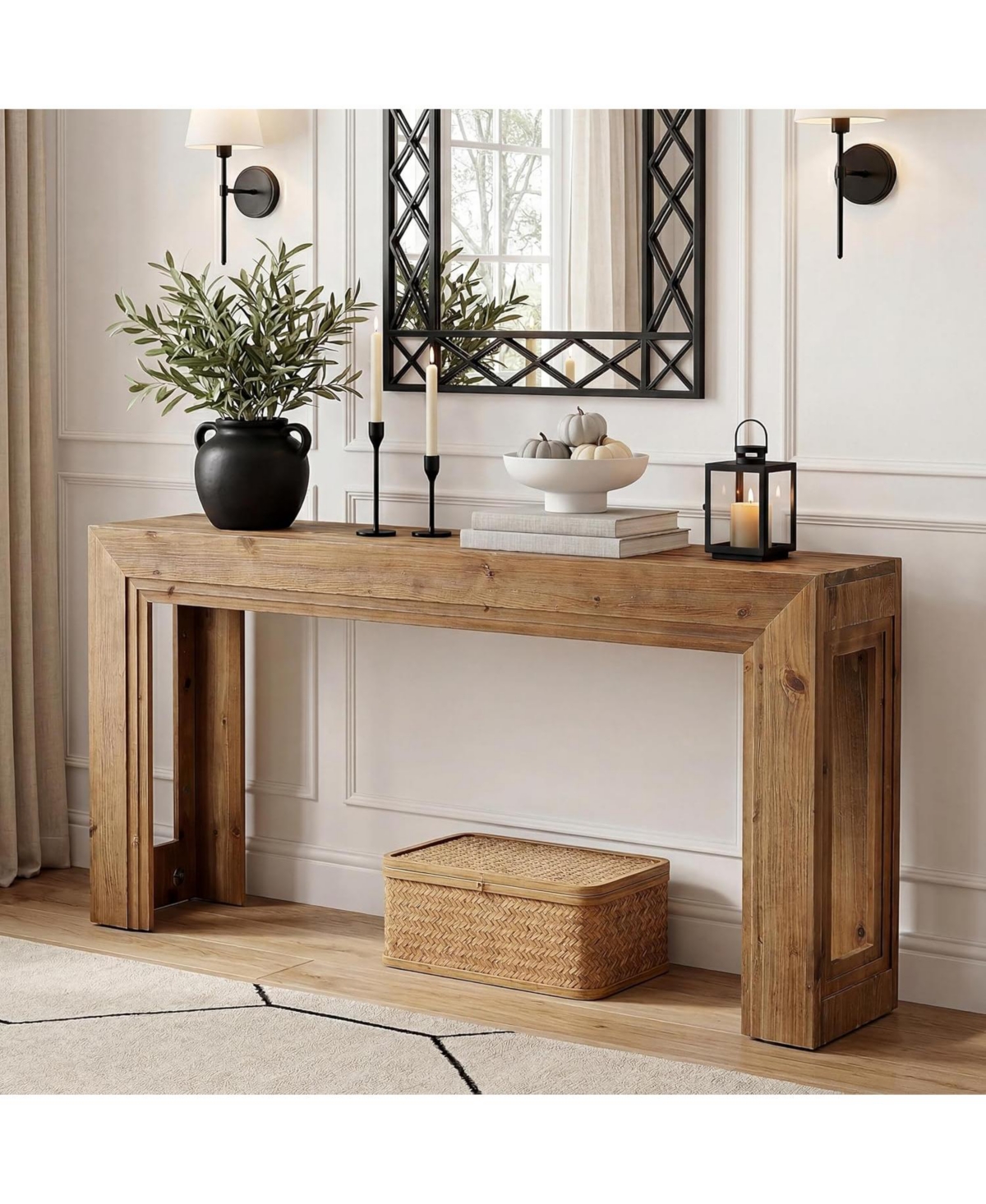 Click here for Tribesigns Solid Wood Console Table  63" Rust... prices