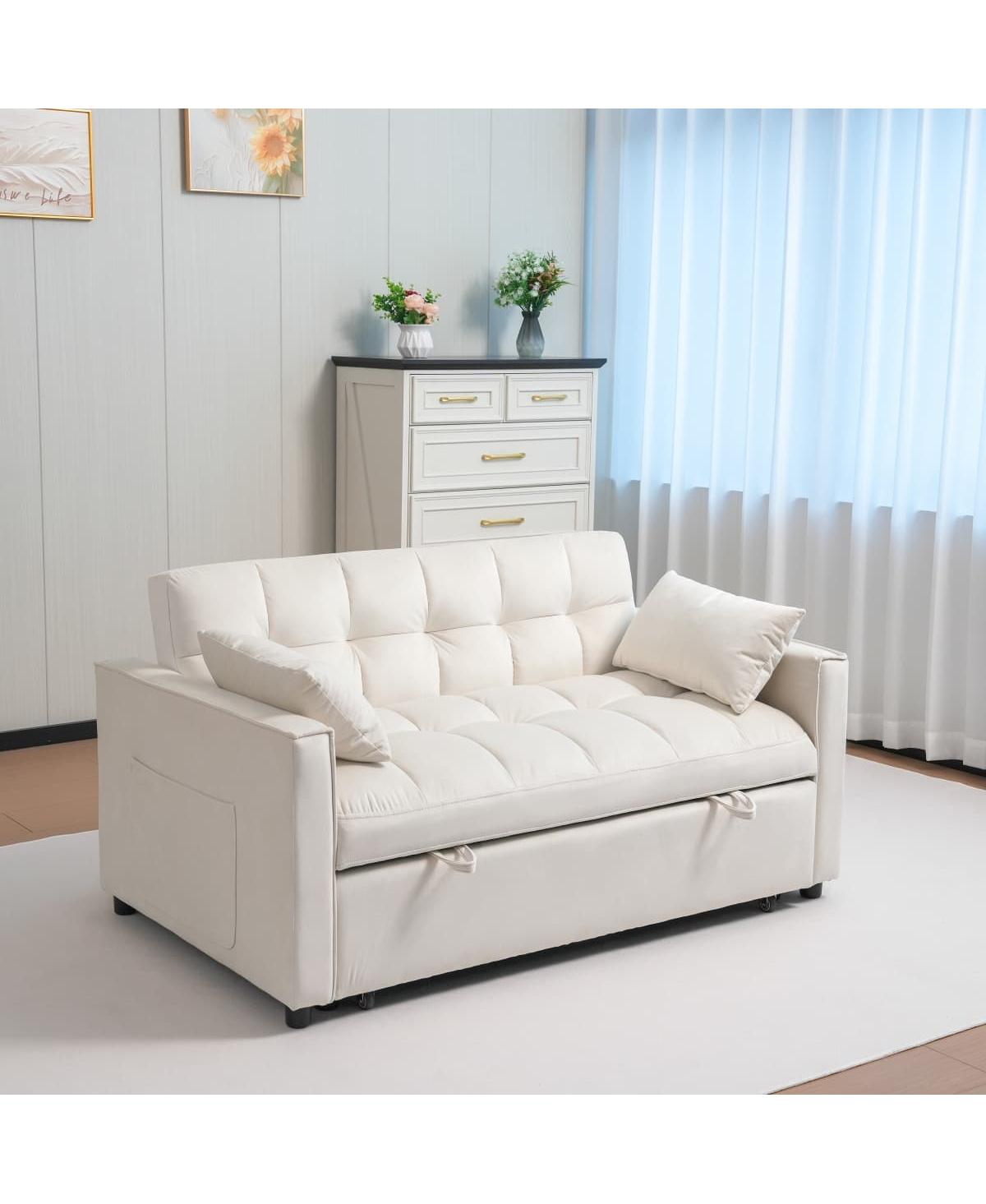 Click here for Maison Boucle Convertible Sleeper Sofa Bed with Pu... prices