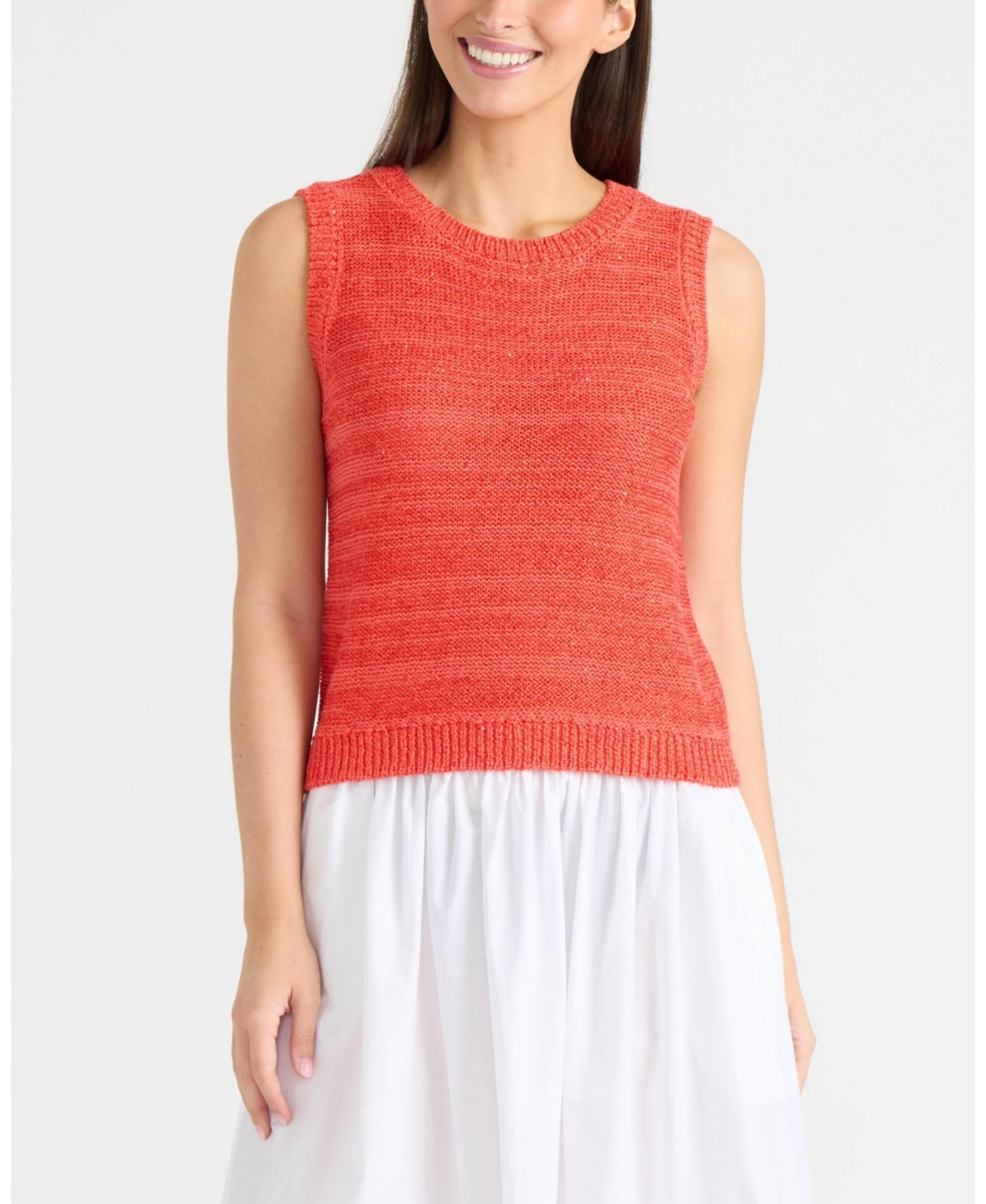 Click here for Ellen Tracy Womens Sweater Top - Coral prices