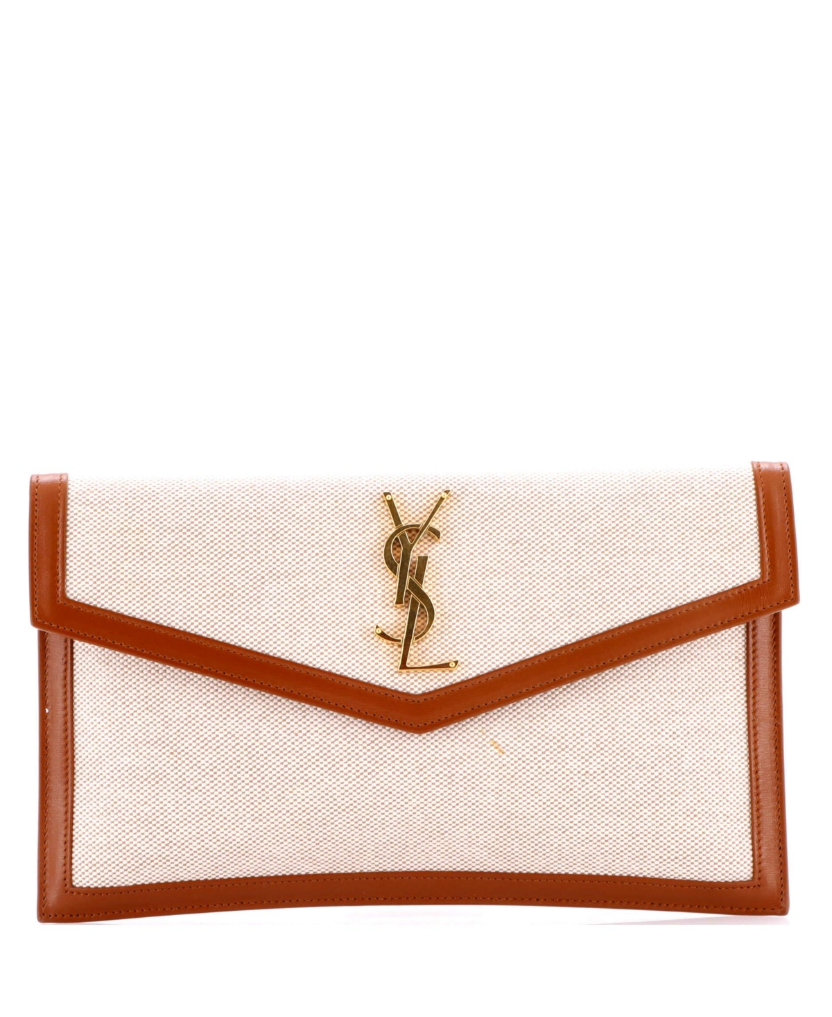 Click here for Pre-Owned Saint Laurent Uptown Pouch Canvas - Brow... prices