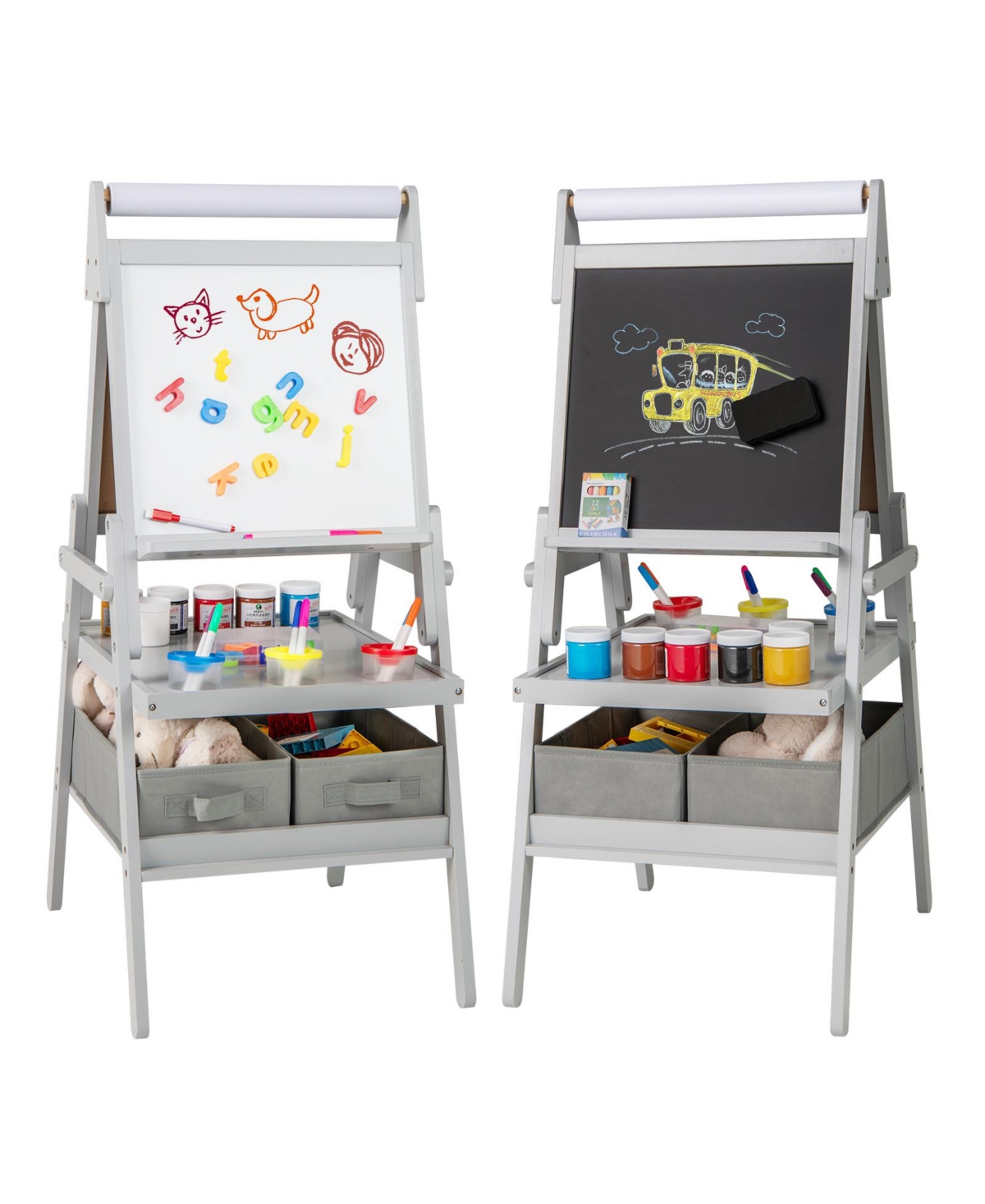 Click here for Slickblue 3 in 1 Easel for Kids with Chalkboard Wh... prices