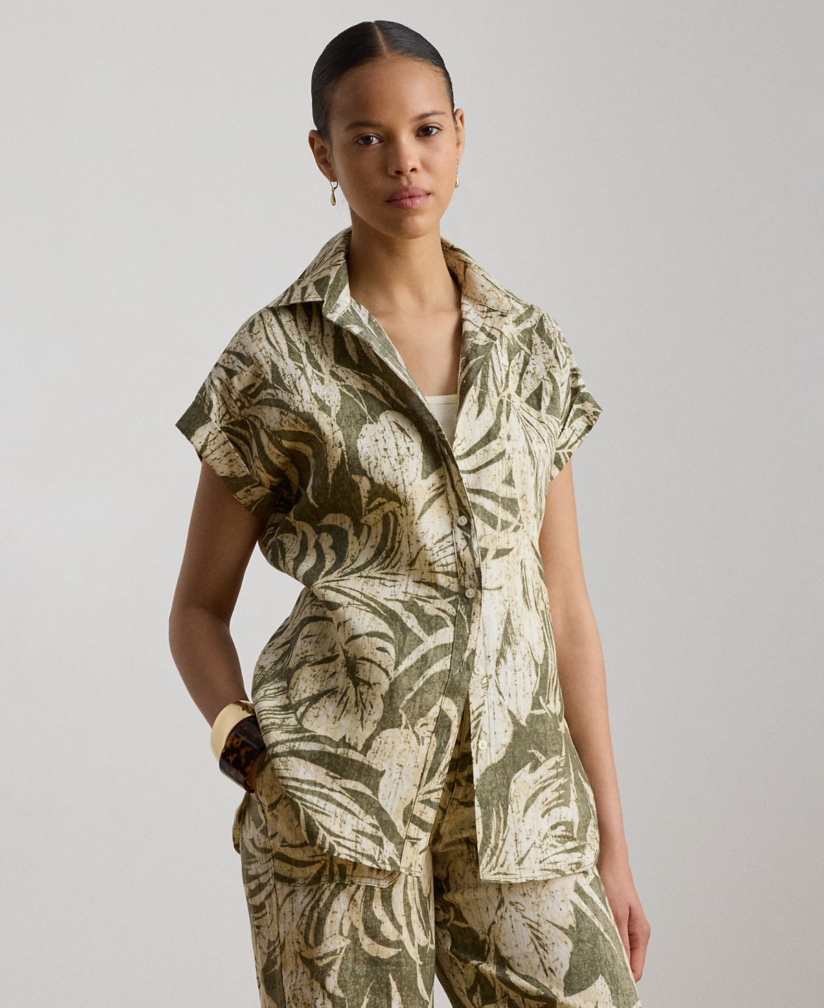 Click here for Lauren Ralph Lauren Petite Point Collar Relaxed-Fi... prices