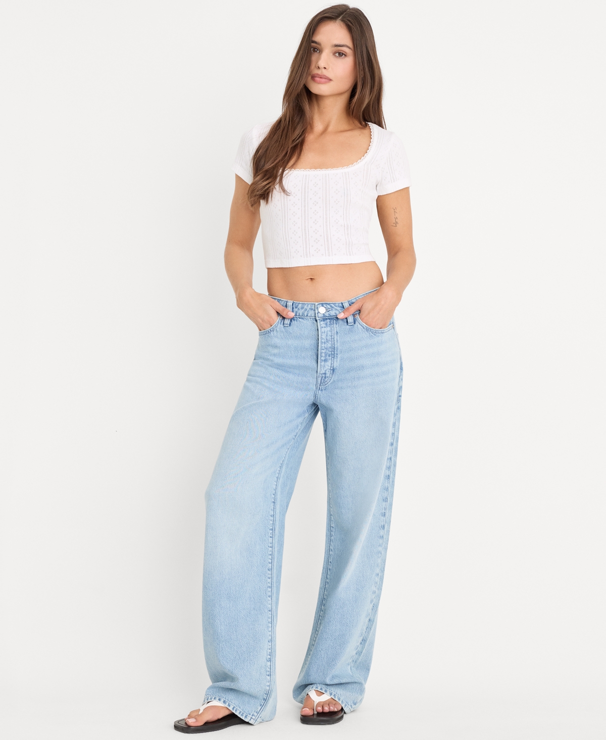 Click here for Good American Womens Weightless High-Rise Wide-Leg... prices