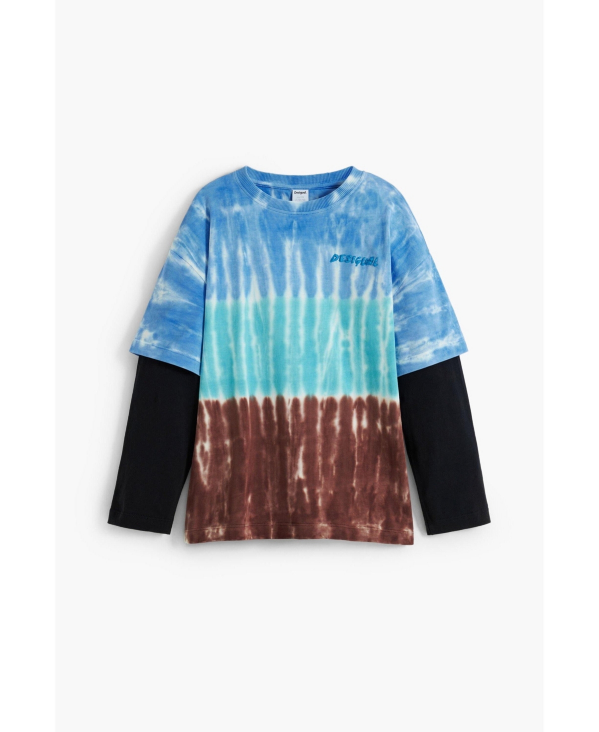 Click here for Desigual Boys Boyss Tie-Dye layered effect T-shirt... prices
