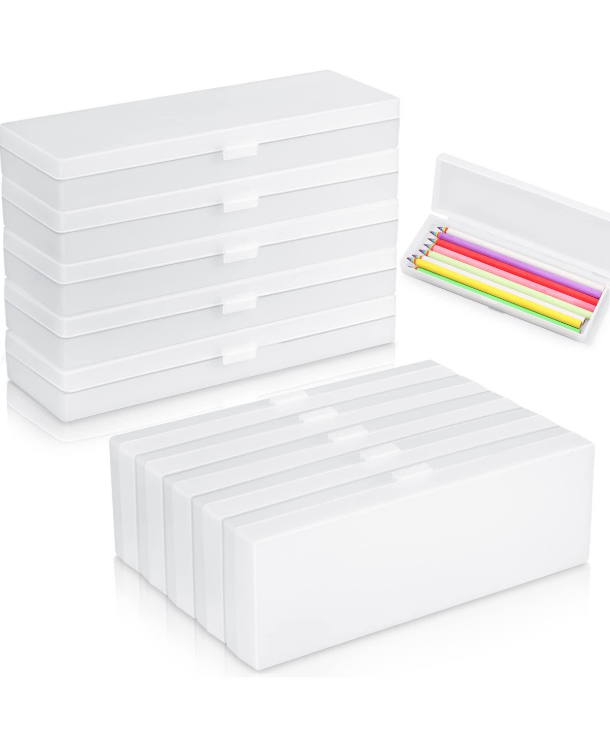 Click here for Gnuadz 30 pack Plastic Pencil Case Hinged Lid Stac... prices