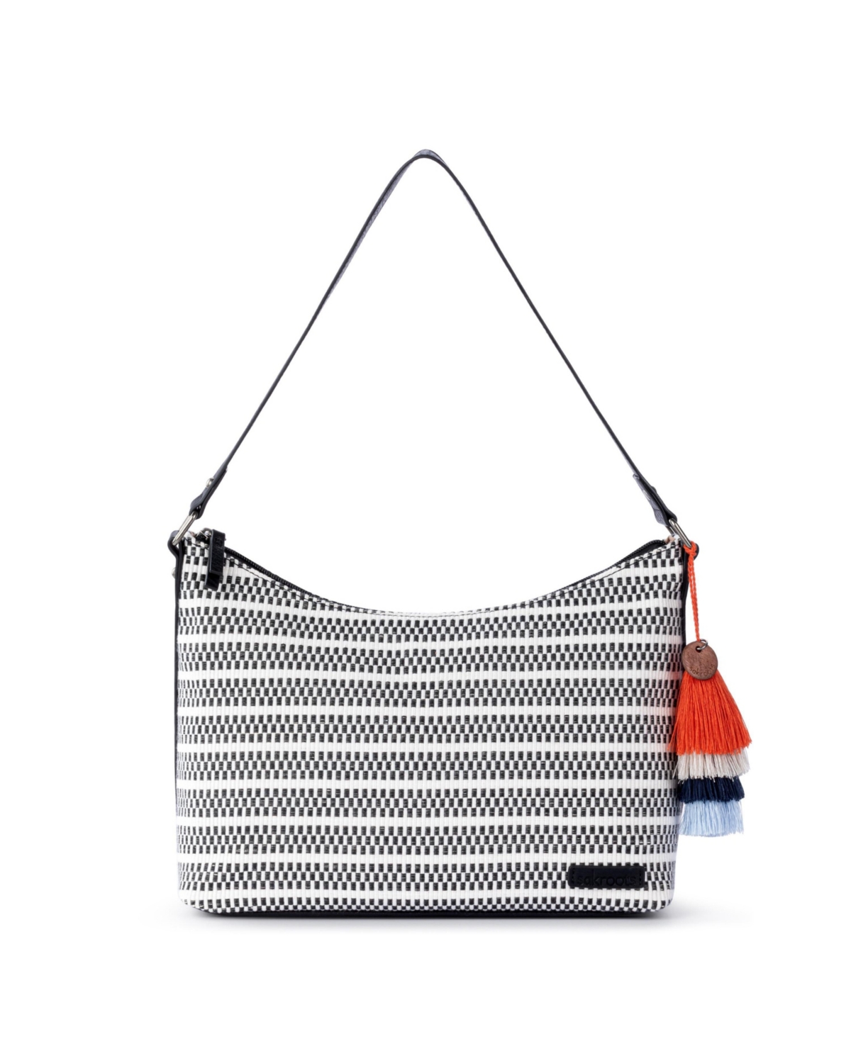 Click here for Sakroots Womens Banyan Hobo - Black  white woven prices