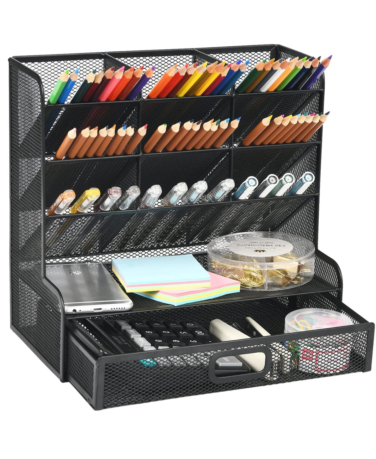 Click here for Gnuadz Mesh Pen Holder with Drawer Organizer - Bal... prices