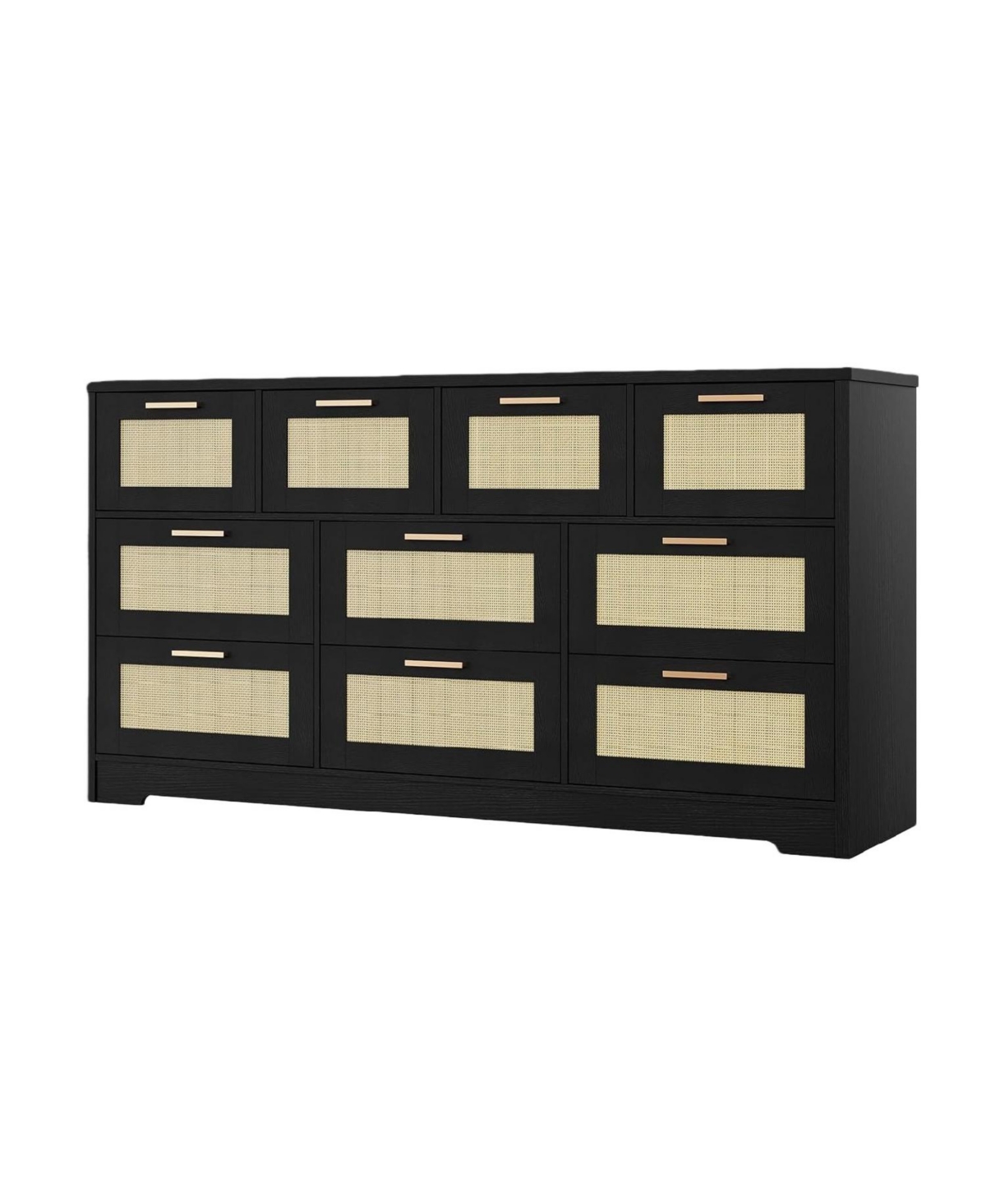 Click here for Gaomon Wooden Dresser with Rattan Front and 10 Dra... prices