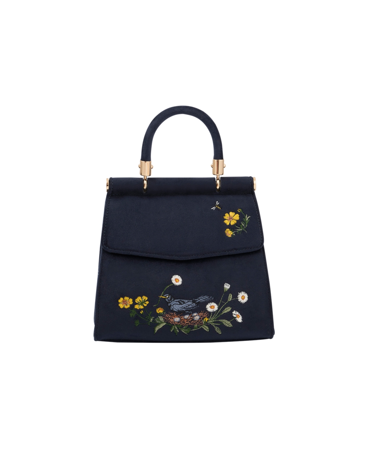 Click here for Fable England Blackbird Mini Top Handle Bag - Navy prices