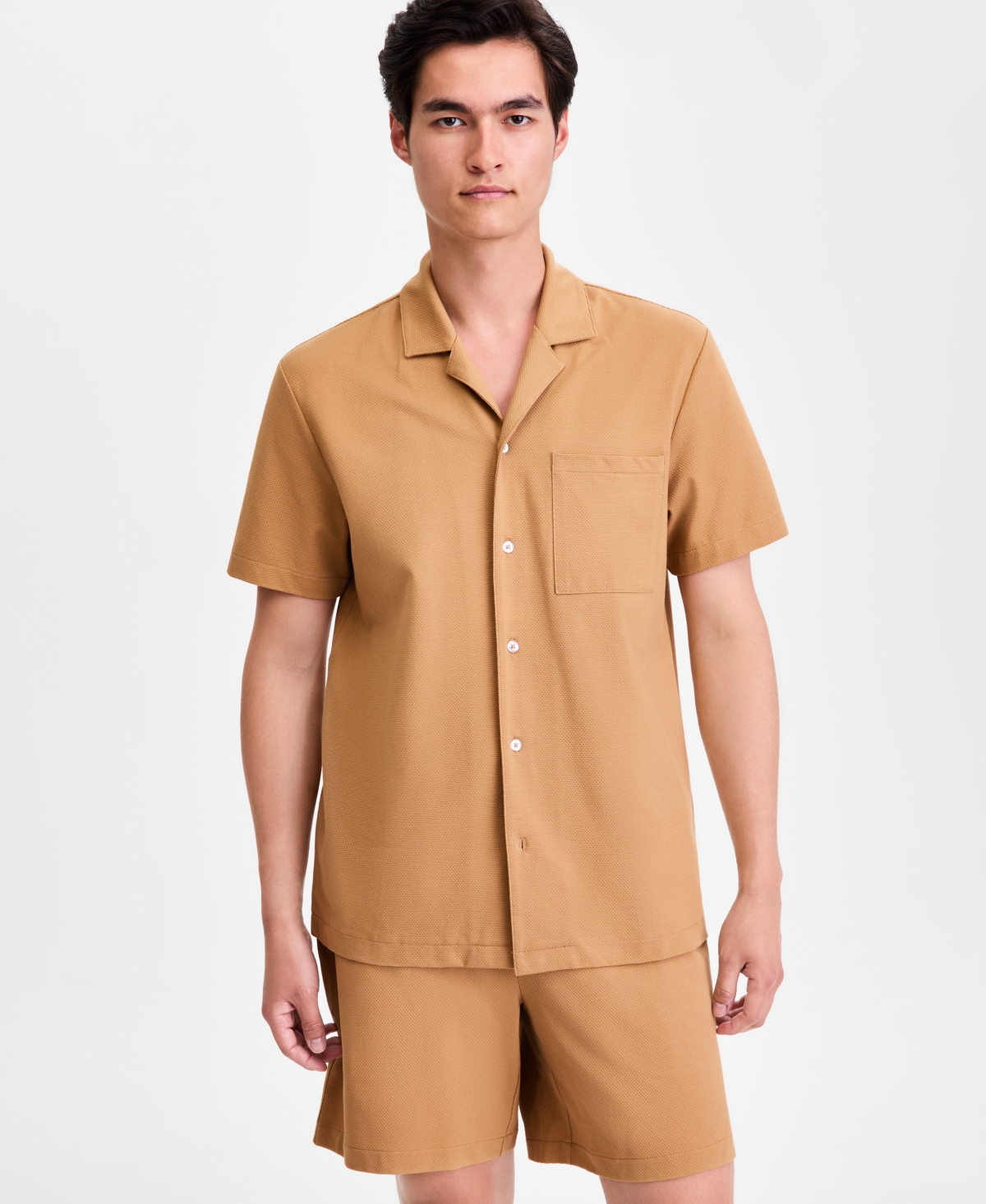 Click here for Alfani Mens Short-Sleeve Knit Camp Shirt  Macys Ex... prices
