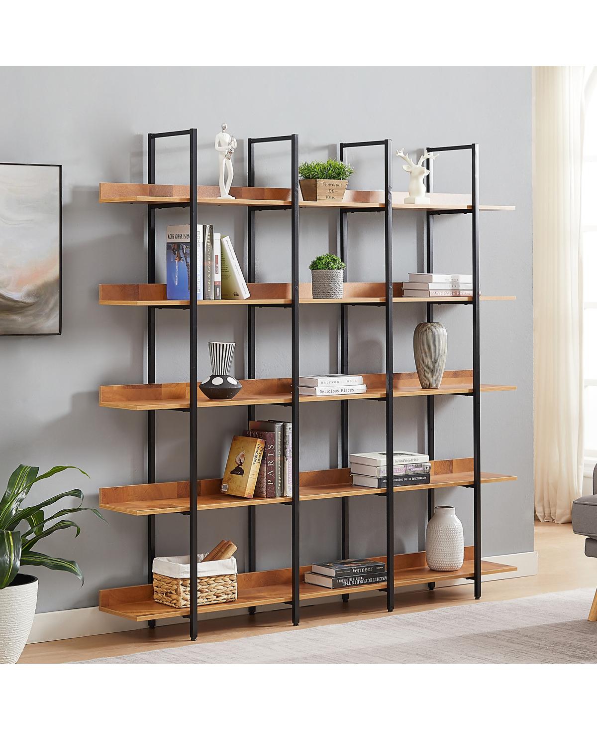 Click here for Streamdale Furniture 5 Tier Industrial Style Bookc... prices