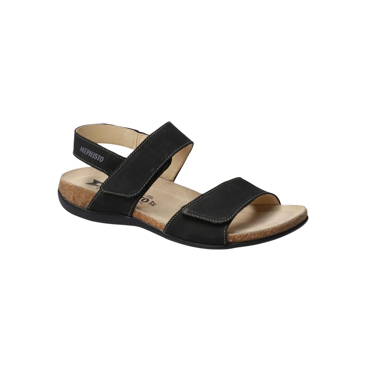 Click here for Mephisto Womens Agave Nubuk Leather Sandal - Black prices