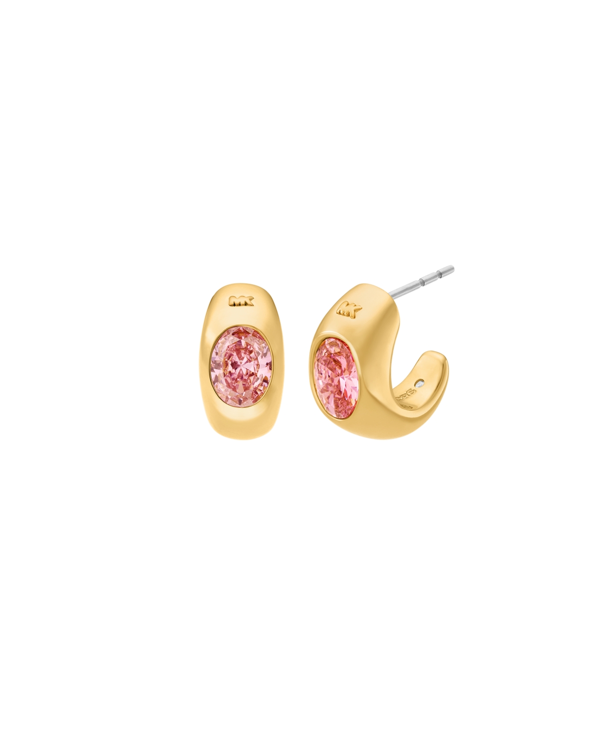 Click here for Michael Kors Oval Stone Huggie Earrings - Gold prices