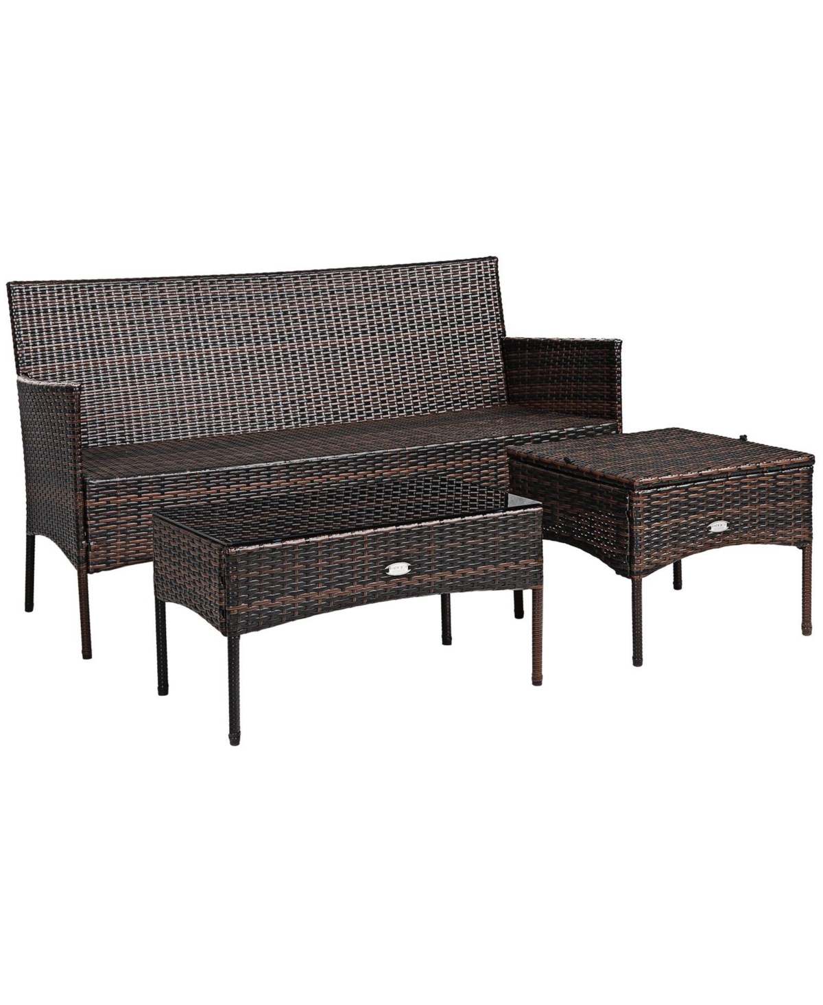 Click here for Gouun 3-Piece Outdoor Rattan Sectional Sofa Set wi... prices