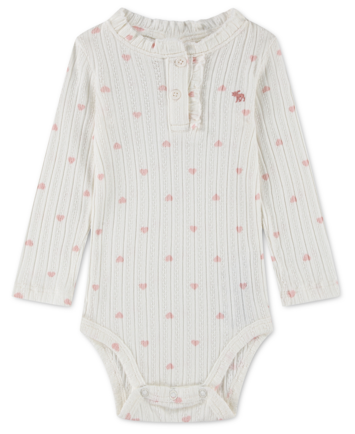Click here for Abercrombie kids Baby Girls Ruffle Henley Long-Sle... prices