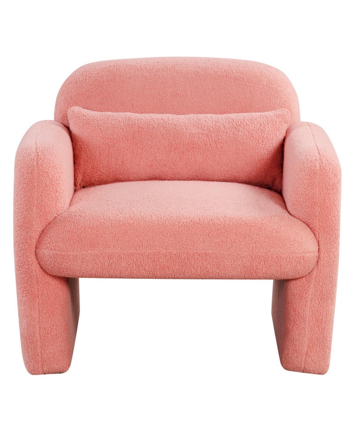Click here for Gouun Modern Sherpa Accent Chair with Waist Pillow... prices
