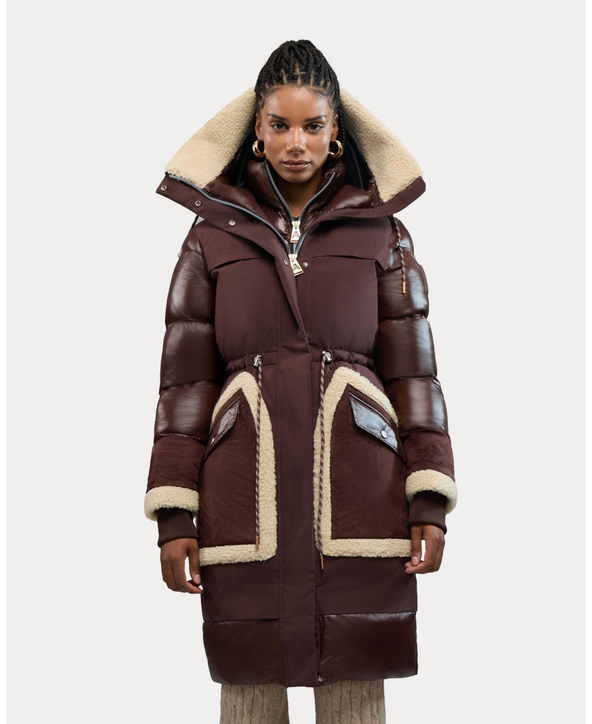 Click here for Alpenhaus Womens Malet Puffer Parka with Mixed Med... prices