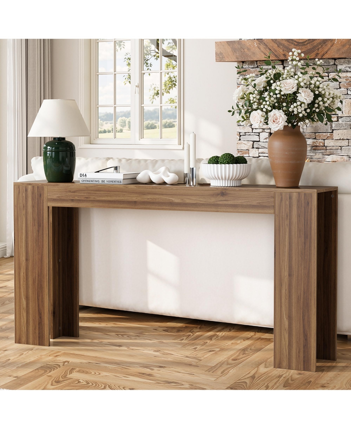 Click here for Flynama 62.99in Extra Long Farmhouse Entryway Tabl... prices