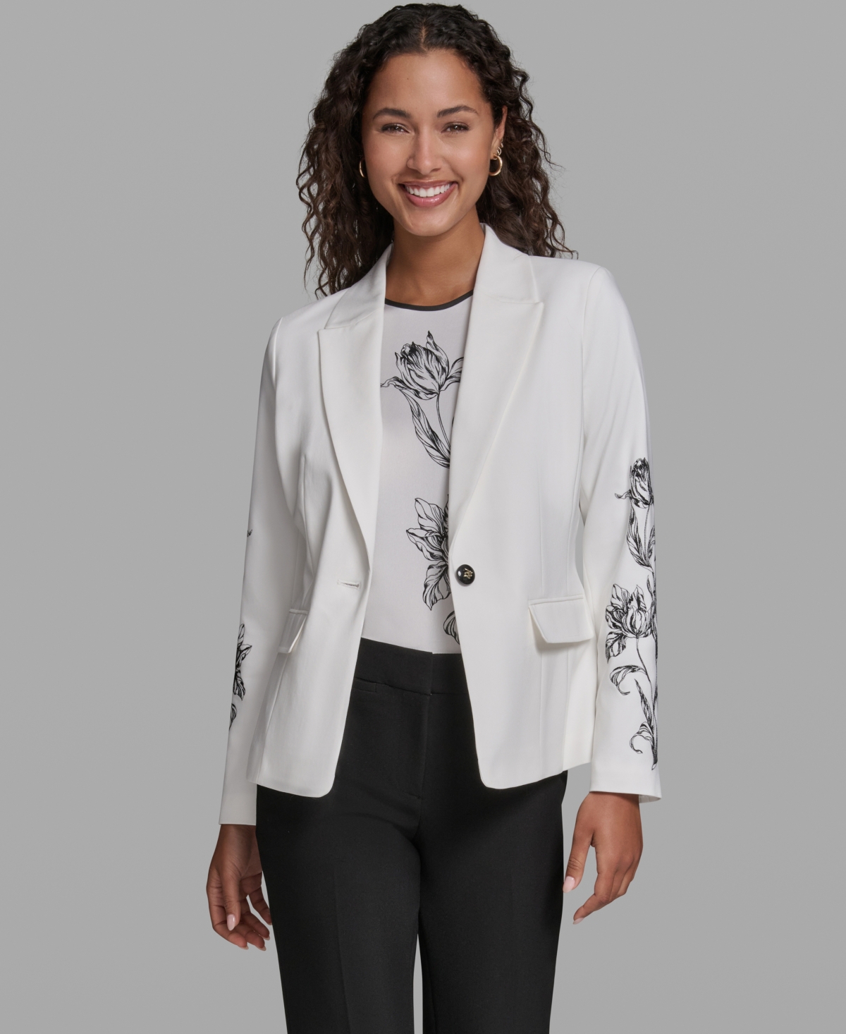 Click here for Karl Lagerfeld Paris Womens Woven Cropped Jacket -... prices