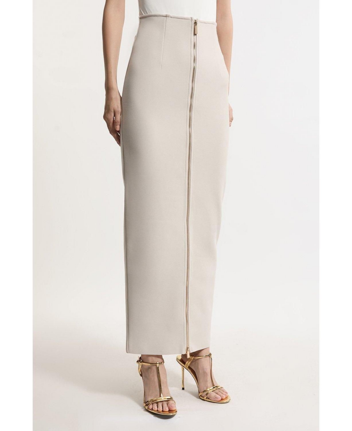 Click here for Karen Millen Womens Figure Form Zip Maxi Skirt - S... prices