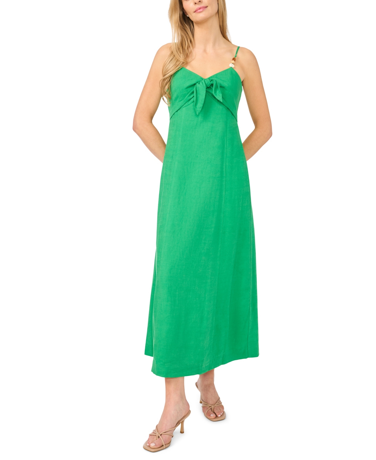 Click here for CeCe Womens Sleeveless V-Neck Tank Midi Dress - Vi... prices