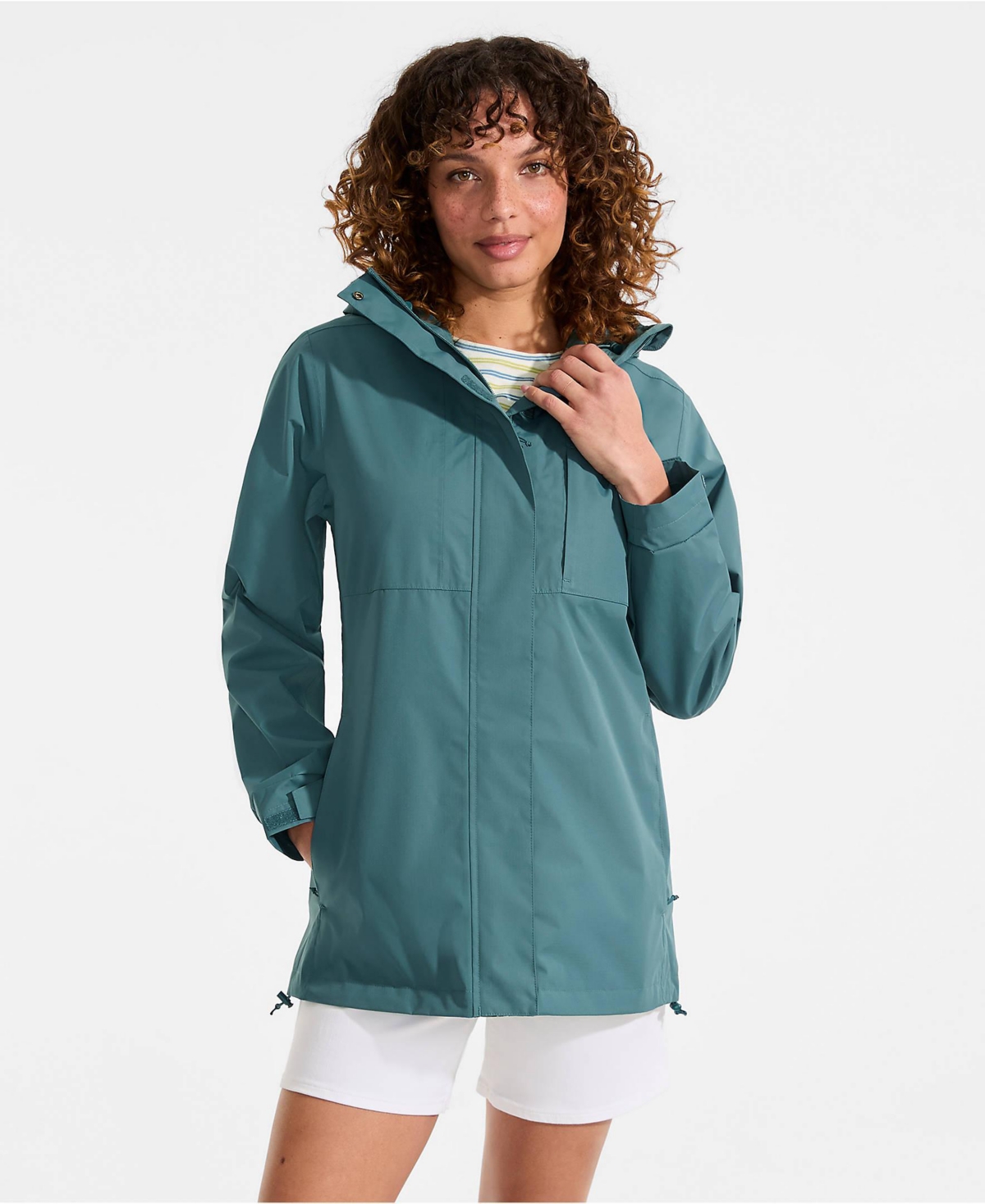 Click here for Lands End Womens Waterproof Raincoat - Teal pool prices