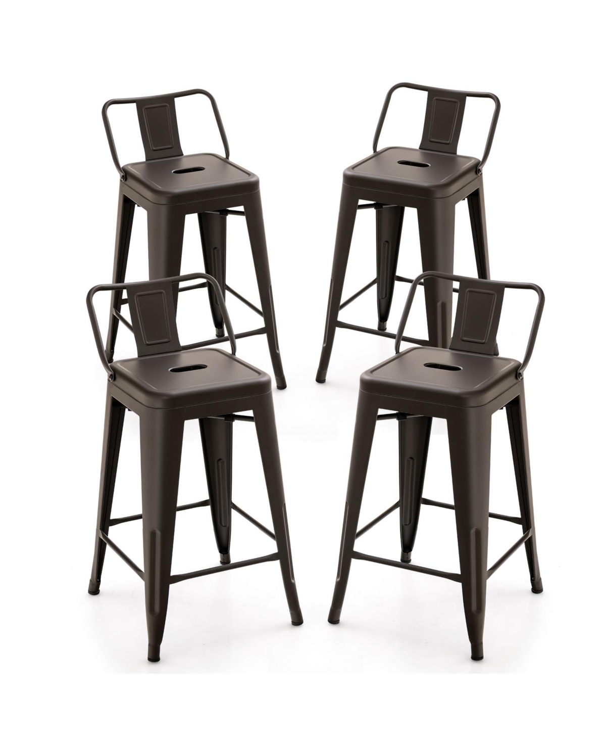 Click here for Gouun 24 in Metal Counter Height Stackable Chair S... prices