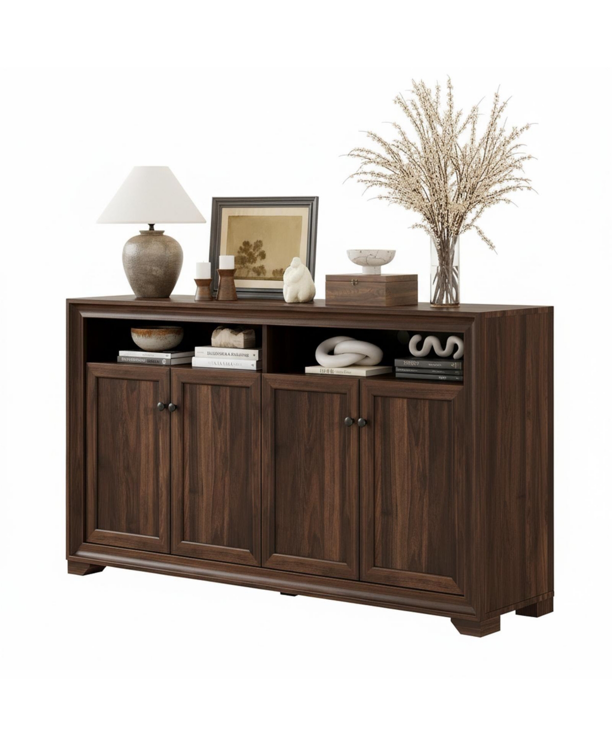 Click here for Yigii Sideboard Buffet Cabinet 4 Doors Open Shelf... prices